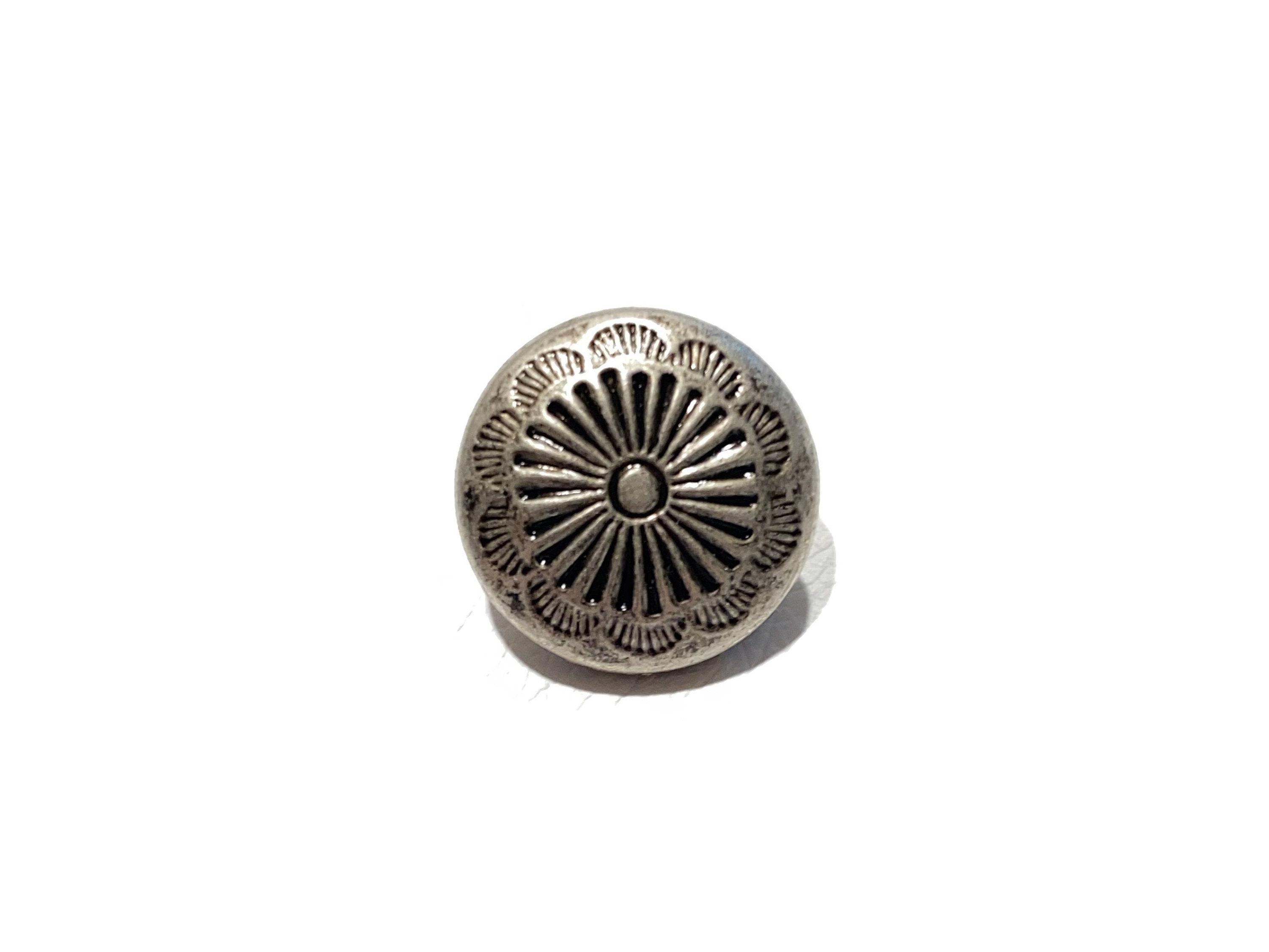 15mm Stamped Metal Concho Buttons: 5/8" Round Dome Silver Southwest ...