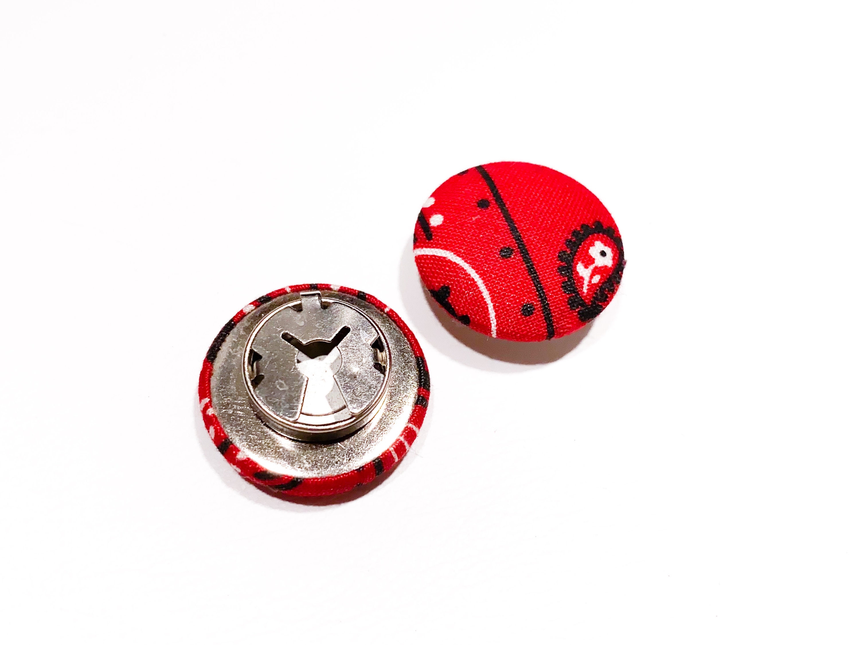 Set of 12 Snap On Button Covers 1 1/8 Fabric Covered | Etsy