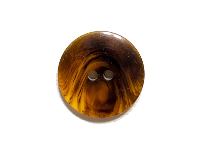 Set of 8 Glossy 7/8" Tortoise Shell Resin Button - 21mm | 34L - Amber ...