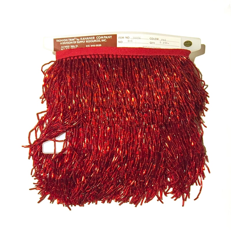 Red Beaded Fringe 6 - Etsy