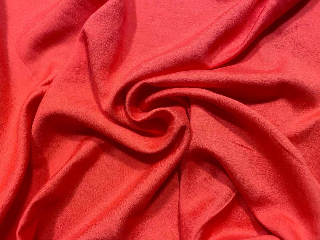 Rayon CORAL Washed Silk Hand W/ Subtle Texture - Light Suiting or Dress ...