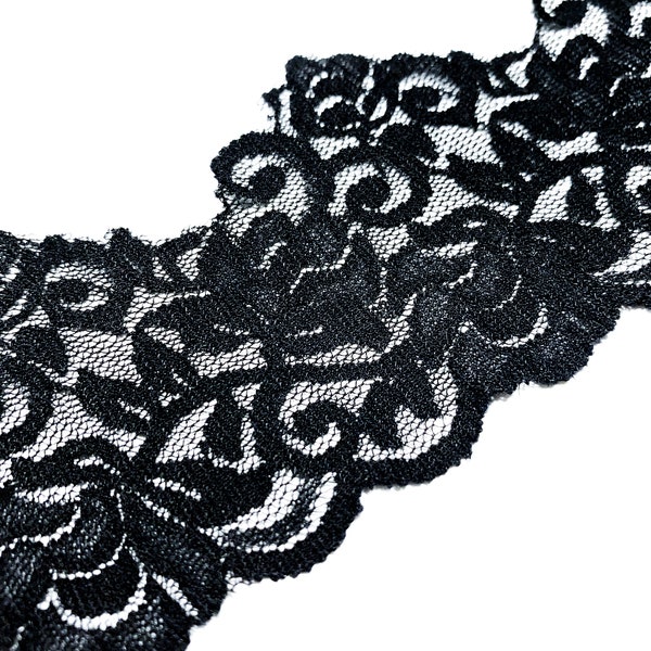 Black Scalloped Lace - Etsy