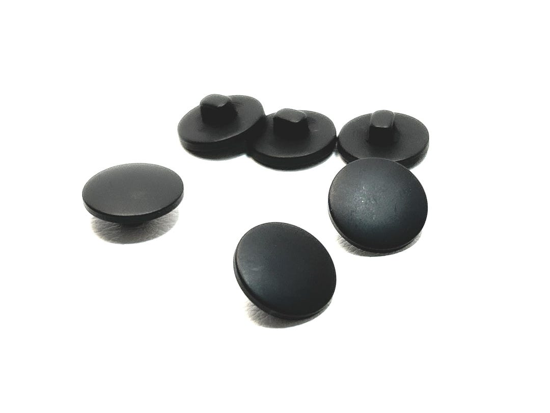 15mm Black Resin Shank Buttons: 5/8" Solid Matte High Quality Vintage ...