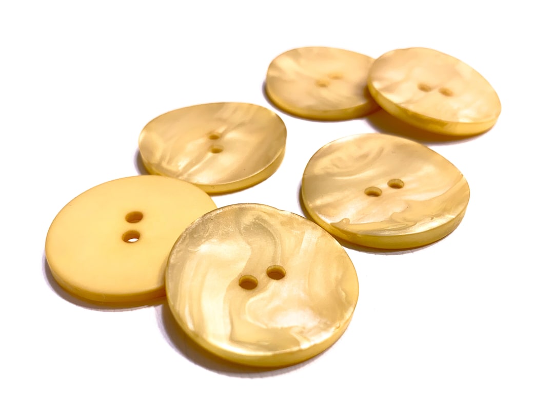 25mm Marble Shimmer Resin Buttons: 1" Matte Yellow Vintage 60s Coat ...