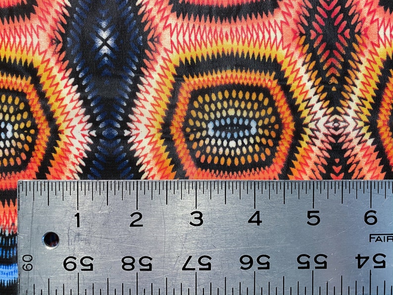 Psychedelic Sheer Pongee Neon Tribal Chiffon Black / | Etsy