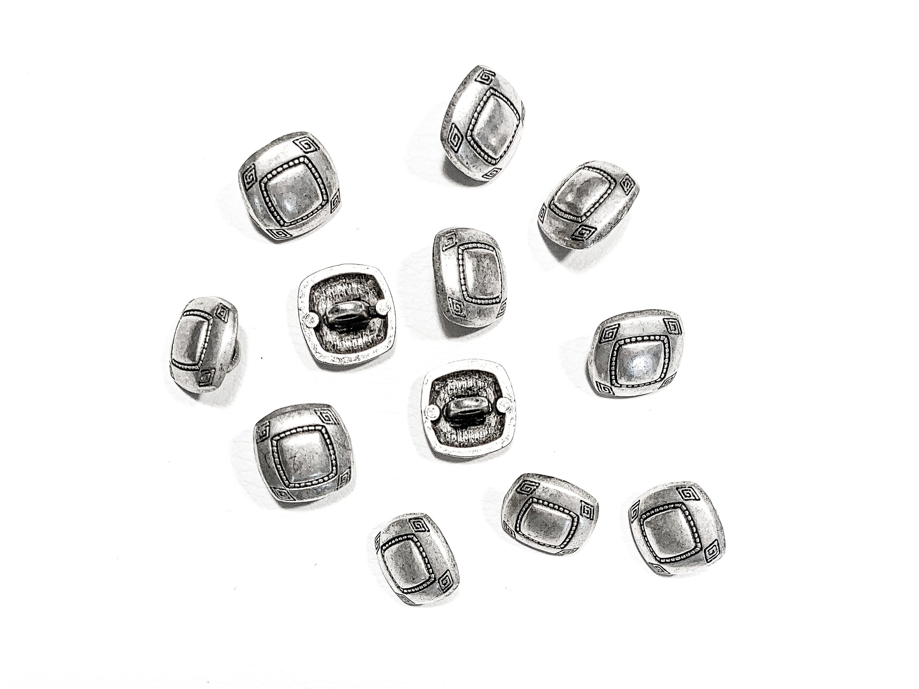 Set of 4-24 Square Metal Buttons Sturdy 5/8 15mm | Etsy