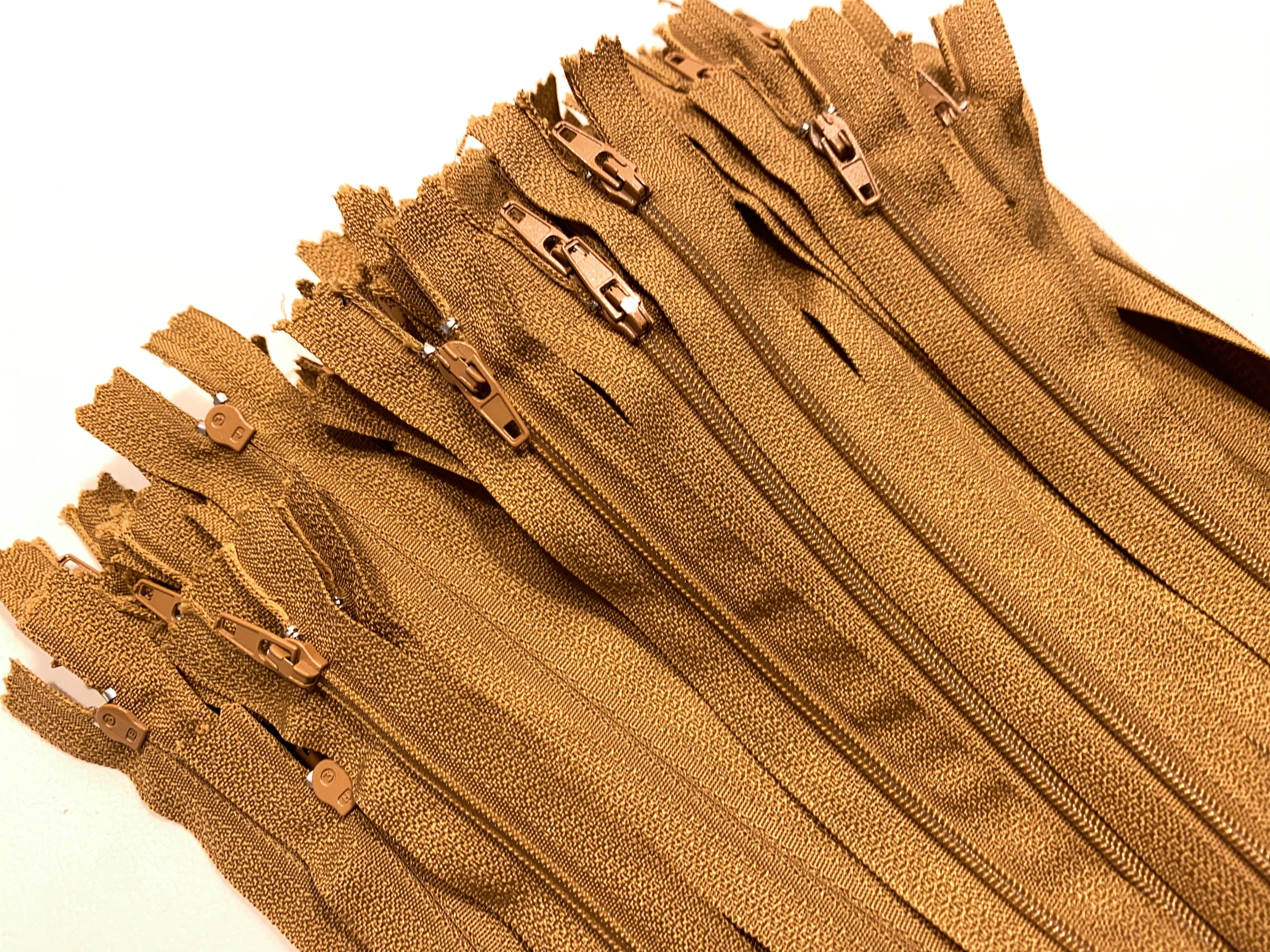 Lot of Zippers 7 Brown / Tan / Neutral New Old Stock - Etsy