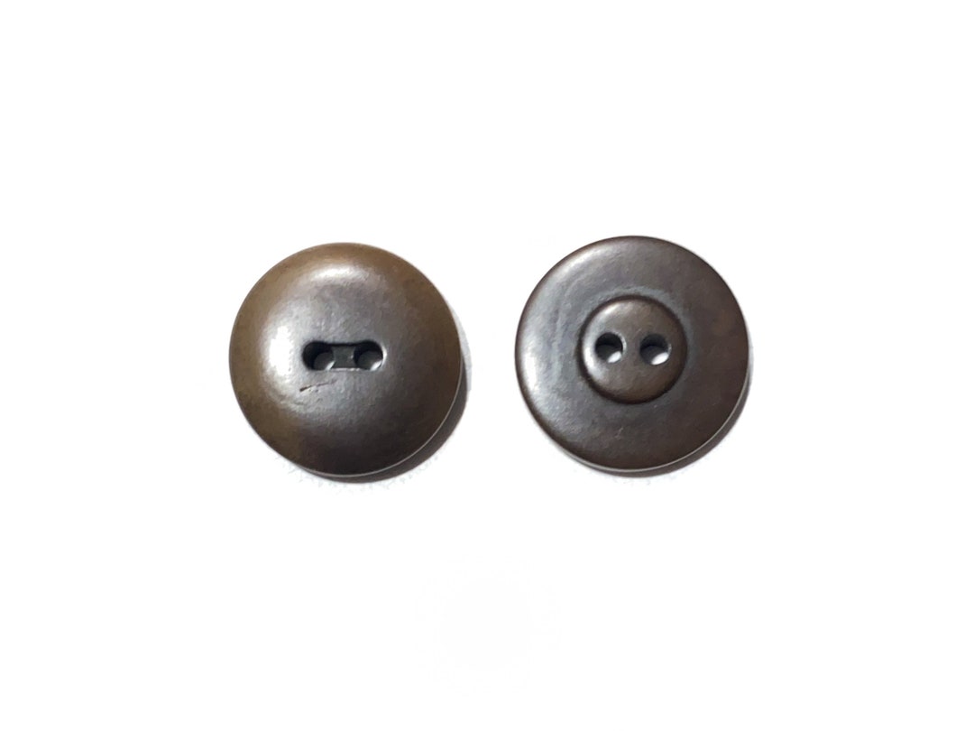 Set of 4 Vegetable Ivory Buttons 32L | 13/16" Dark Mahogany Brown ...