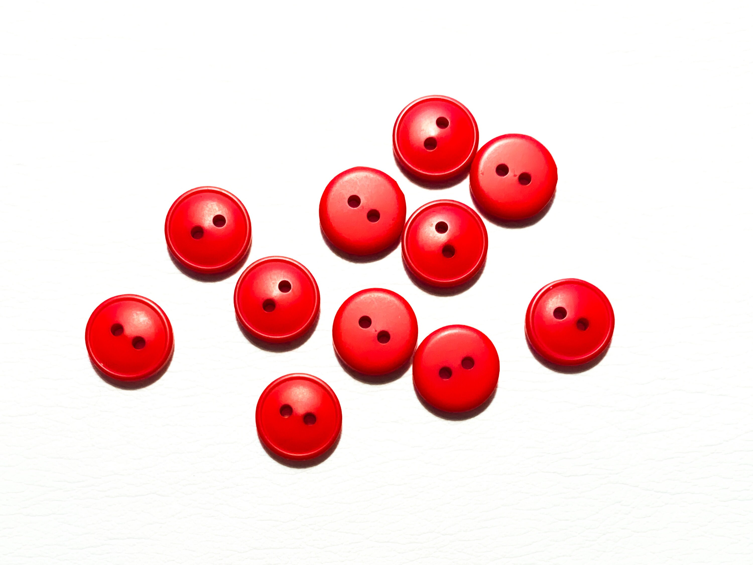 Set of Matte Red 1/2 2-hole Shirt Buttons 20L 12.5mm | Etsy