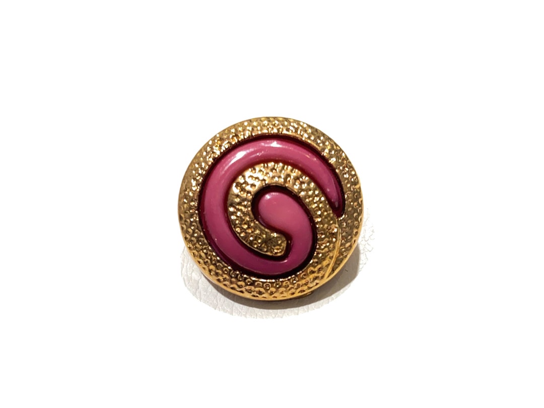 Set of Magenta / Gold Swirl Costume Buttons - 7/8" | 21 Mm - Glam ...