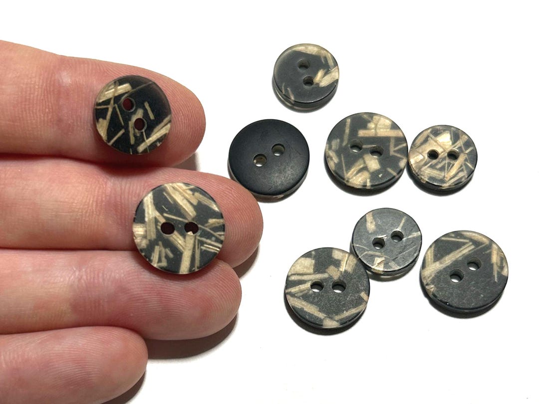 12mm | 15mm Grass Inlay Buttons: 1/2" | 5/8" Unique RESIN/STRAW Vintage ...