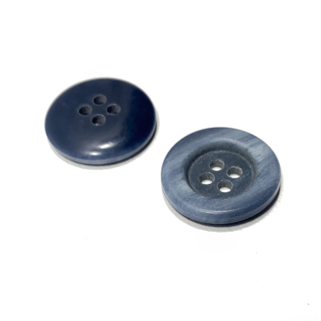 18mm Smoky SLATE Blue Buttons: 3/4" Marbled Stone Look Vintage Buttons ...