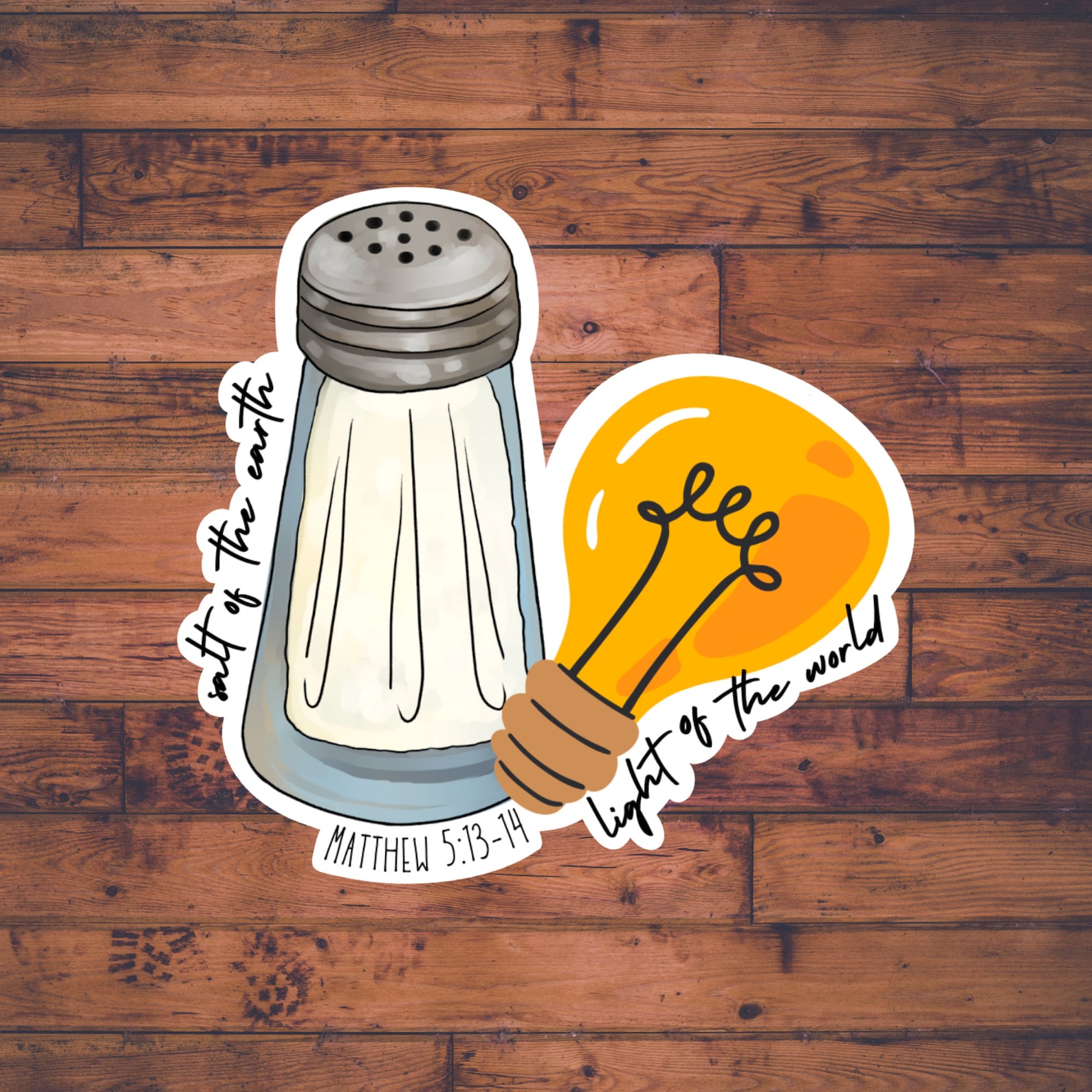 Salt and Light Sticker | Christian Bible Verse Decal | Matthew 5:13-14 ...