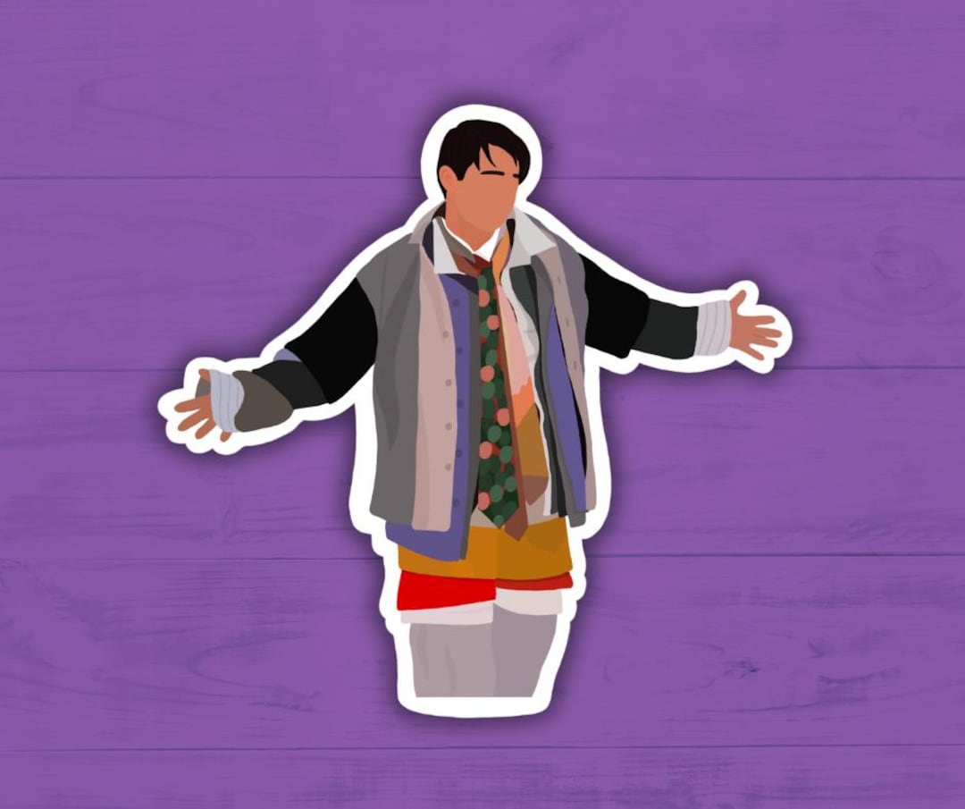 Joey Wearing Chandler's Clothes Sticker | Classic TV Moment | Funny ...