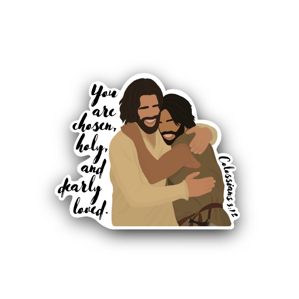 The Chosen Sticker Colossians 3:12 Jesus & Peter | Etsy