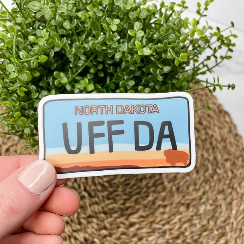 North Dakota State Vinyl Sticker | Etsy