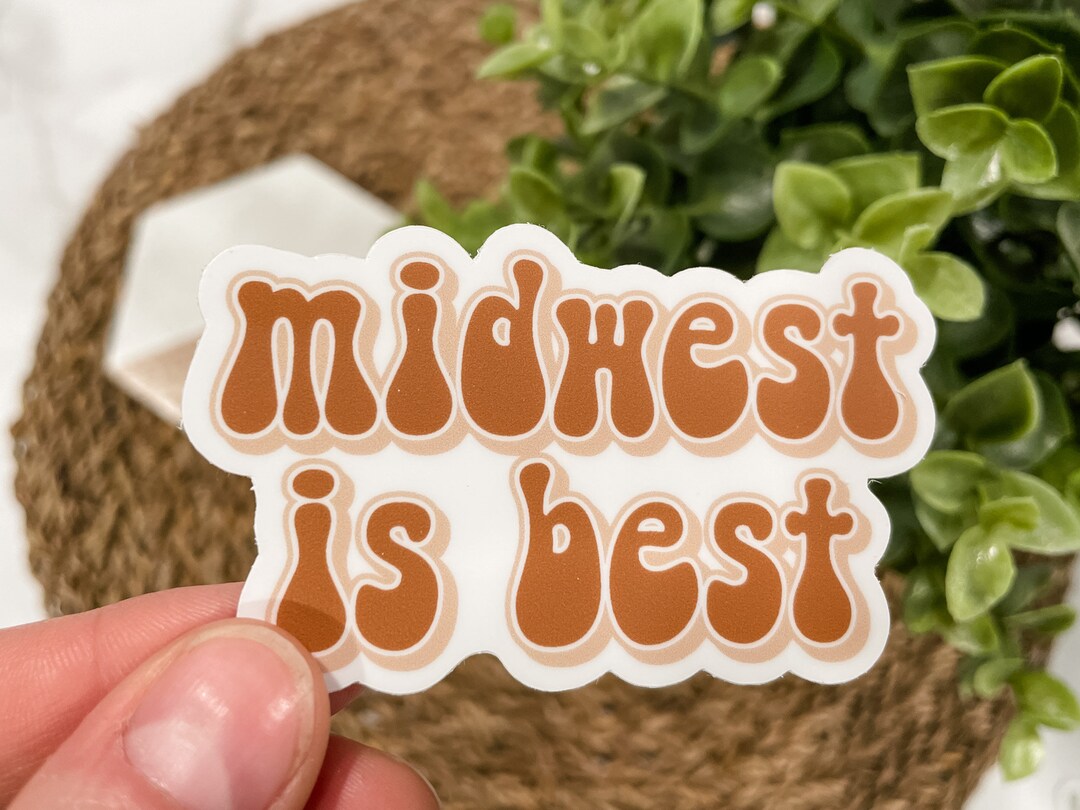 Midwest Retro Sticker Water Bottle / Laptop Decal Waterproof, Durable ...
