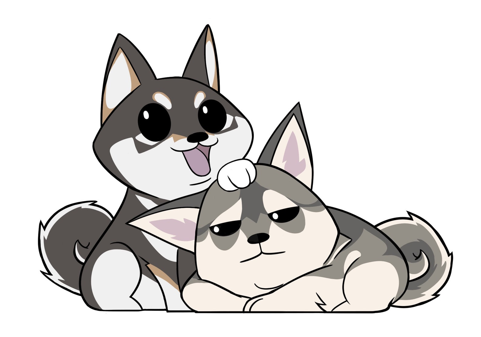 Shiba Inu & Alaskan Klee Kai Sticker - Etsy