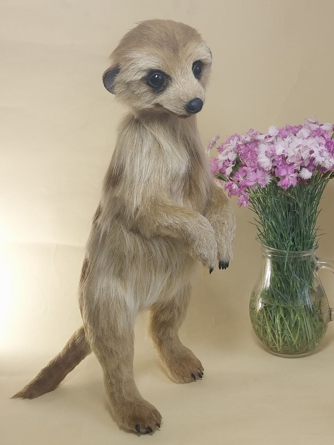 Meerkat Cub Realistic Toy OOAK Artificial Stuffed Animal Cute Mongoose ...