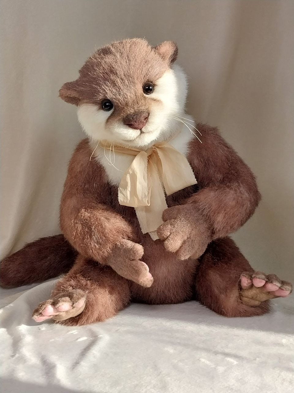 Realistic Otter Artificial Stuffed Animal, Cute Otter Baby Toy, Soft ...