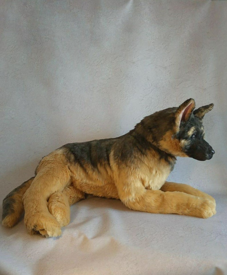 Realistic German Shepherd Dog Artificial Stuffed Animal Cute Baby Puppy ...