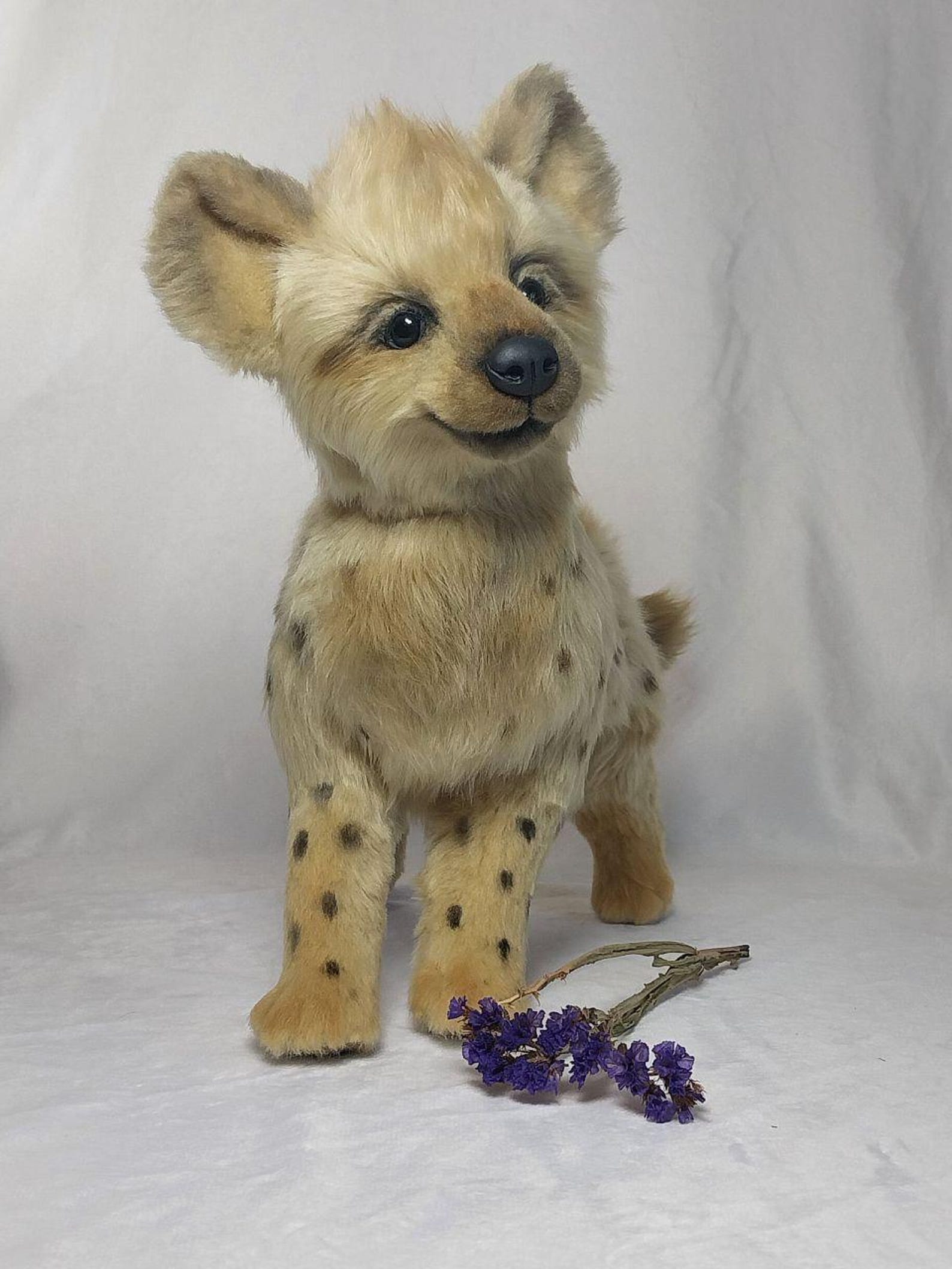 Hyena Cub Realistic Toy OOAK Artificial Stuffed Animal Cute Puppy Cub ...