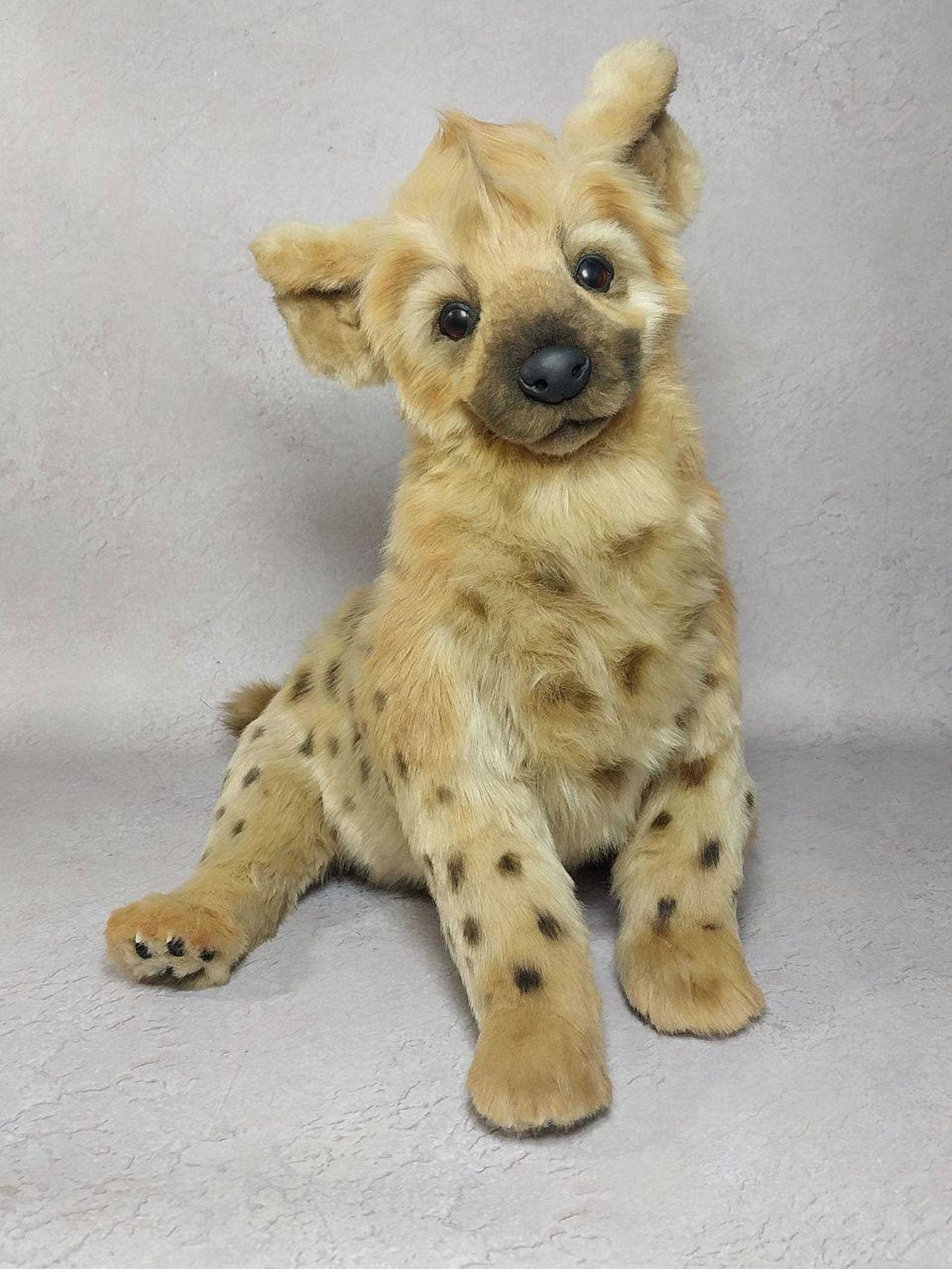 Hyena Cub Realistic Toy OOAK Artificial Stuffed Animal Cute Puppy Cub ...