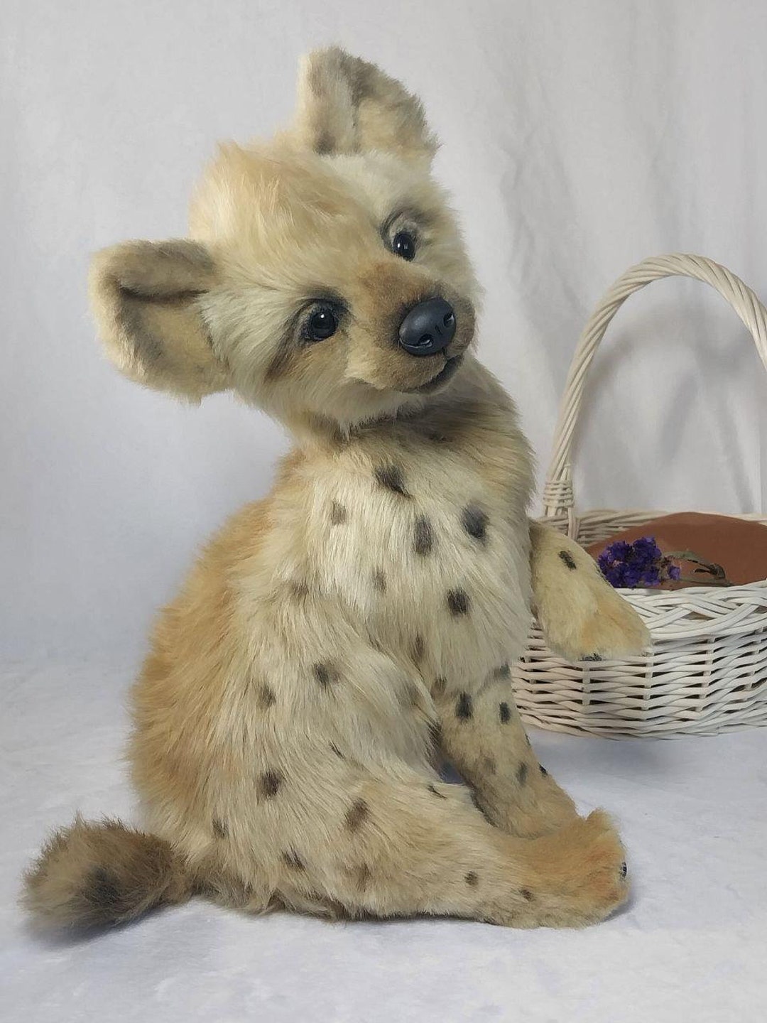 Hyena Realistic Toy OOAK Artificial Stuffed Animal Cute Baby Cub Toy ...