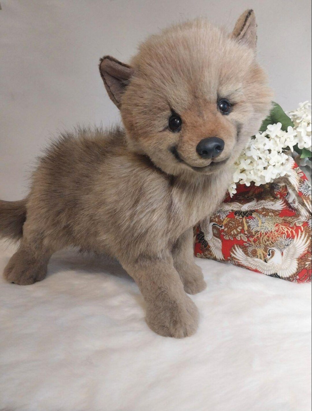 Realistic Wolf Cub Toy OOAK Artificial Stuffed Wild Animal Handmade ...