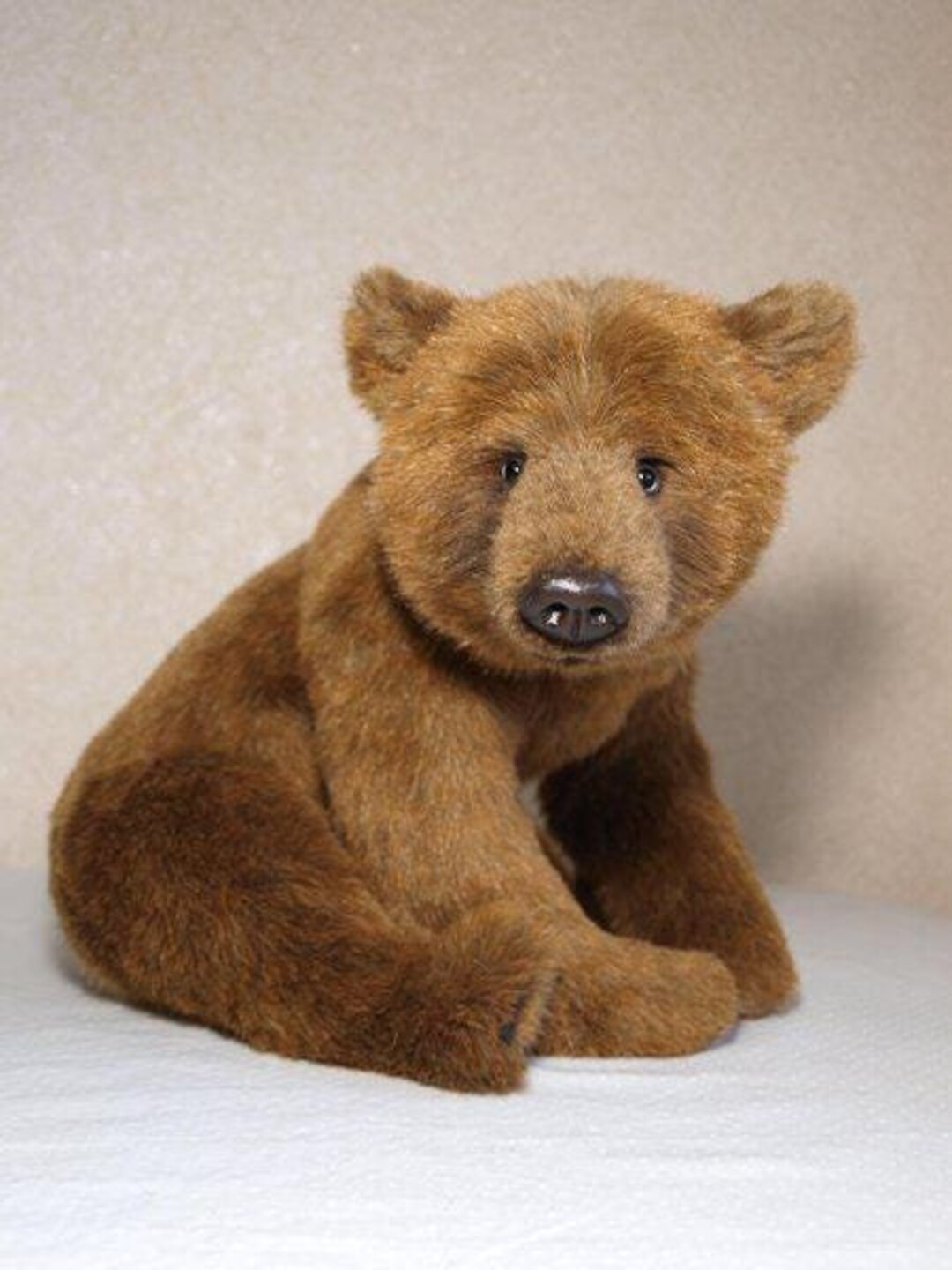 Brown Bear Cub Realistic Toy OOAK Artificial Stuffed Animal Cute Wild ...