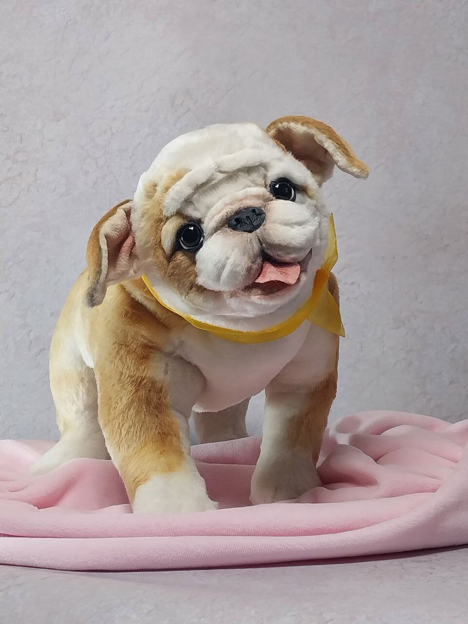 Realistic English Bulldog Artificial Stuffed Animal Cute Dog Toy Soft ...