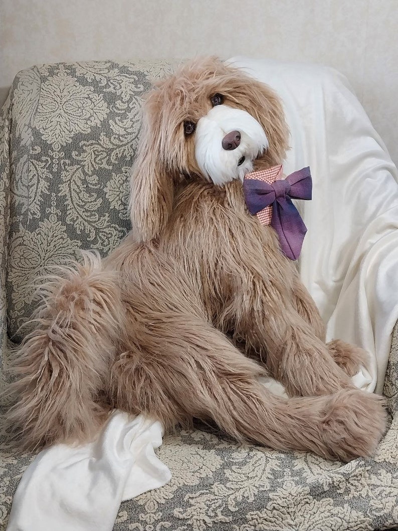 Labradoodle Dog Realistic Toy OOAK Artificial Stuffed Animal Cute Toy ...
