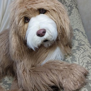 Labradoodle Dog Realistic Toy OOAK Artificial Stuffed Animal Cute Toy ...