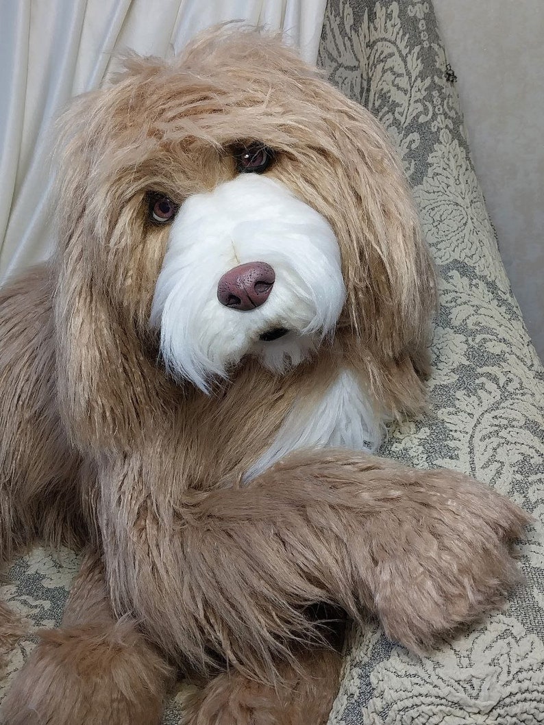 Labradoodle Dog Realistic Toy OOAK Artificial Stuffed Animal Cute Toy ...