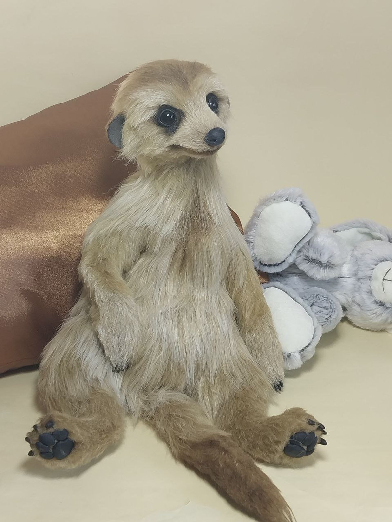 Meerkat Cub Realistic Toy OOAK Artificial Stuffed Animal Cute Mongoose ...