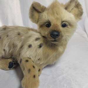Hyena Realistic Toy OOAK Artificial Stuffed Animal Cute Baby Cub Toy ...