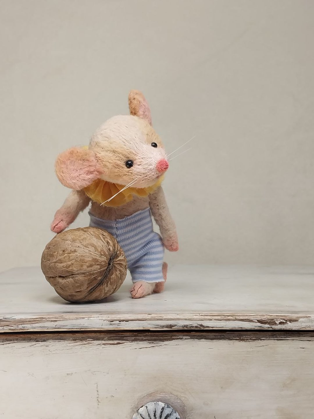 OOAK Realistic Miniature Mouse Figurine Artificial Stuffed Animal Rat ...