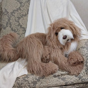 Labradoodle Dog Realistic Toy OOAK Artificial Stuffed Animal Cute Toy ...