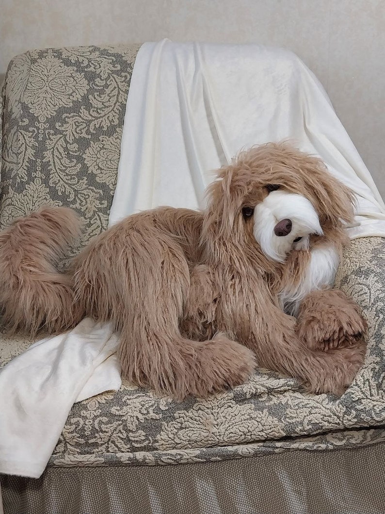Labradoodle Dog Realistic Toy OOAK Artificial Stuffed Animal Cute Toy ...