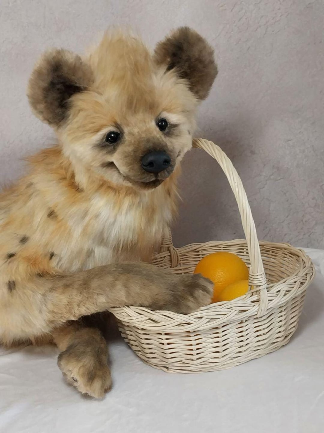 Hyena Realistic Toy OOAK Artificial Stuffed Animal Cute Hyena Cub Gift ...
