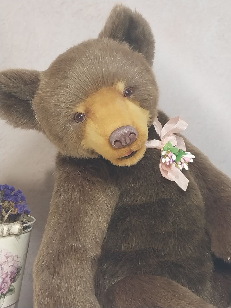 Realistic Brown Bear Cub Artificial Stuffed Wild Animal Cute Baby Teddy ...