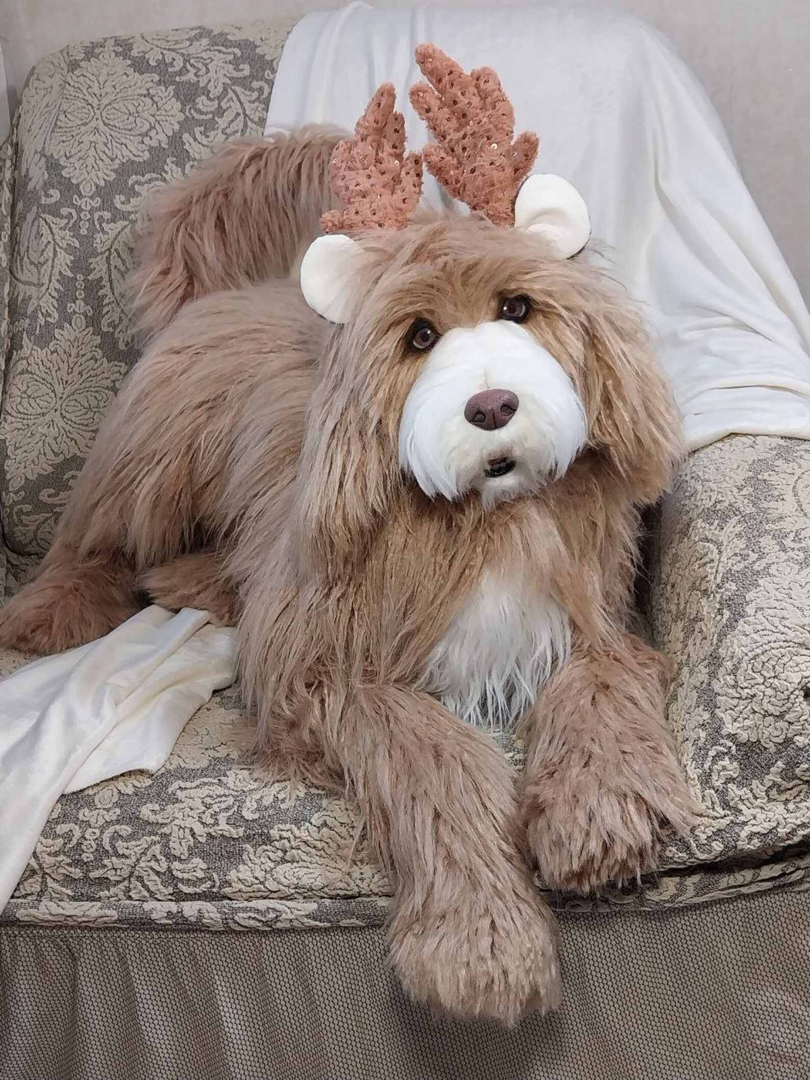 Labradoodle Dog Realistic Toy OOAK Artificial Stuffed Animal Cute Toy ...