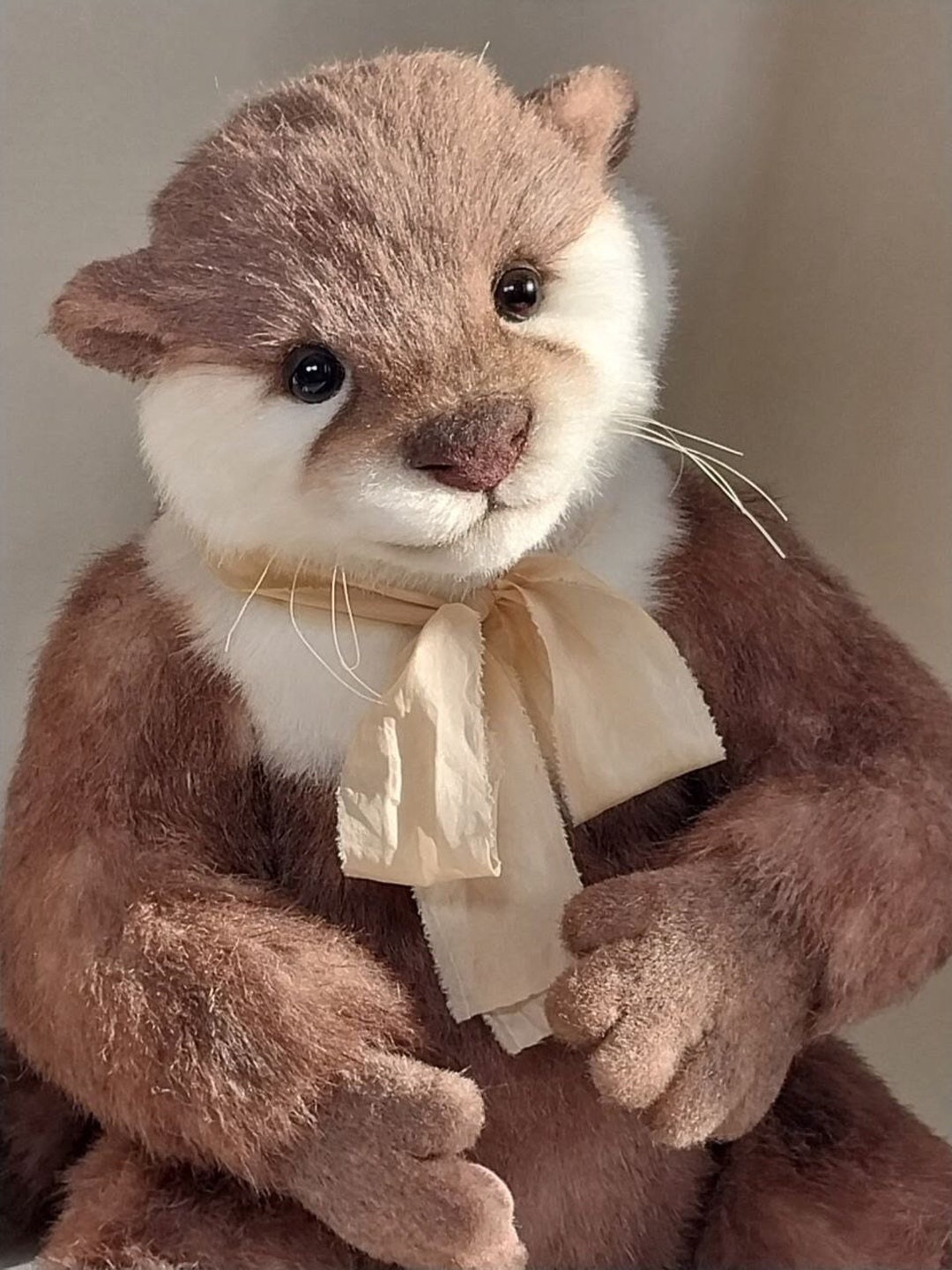 Otter Cub Realistic Toy OOAK Artificial Stuffed Animal Cute Wild Exotic ...