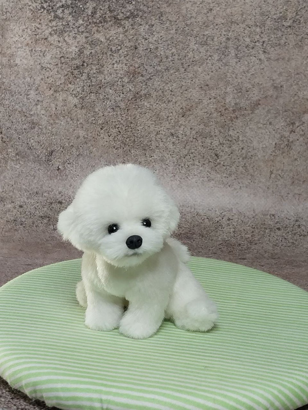 Bichon Frise Dog Realistic Miniature Toy OOAK Artificial Stuffed Animal ...