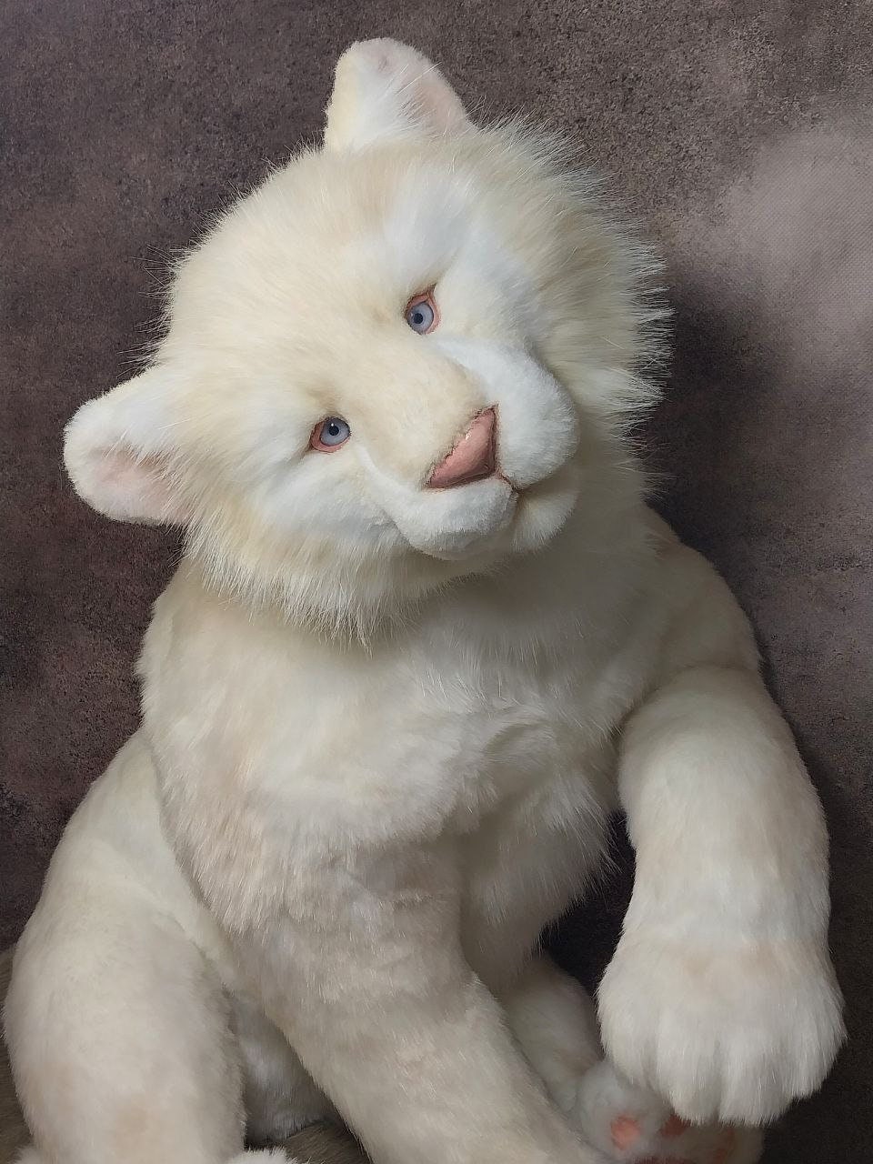 Albino Tiger Realistic Toy OOAK Artificial Stuffed Animal Cute Feline ...
