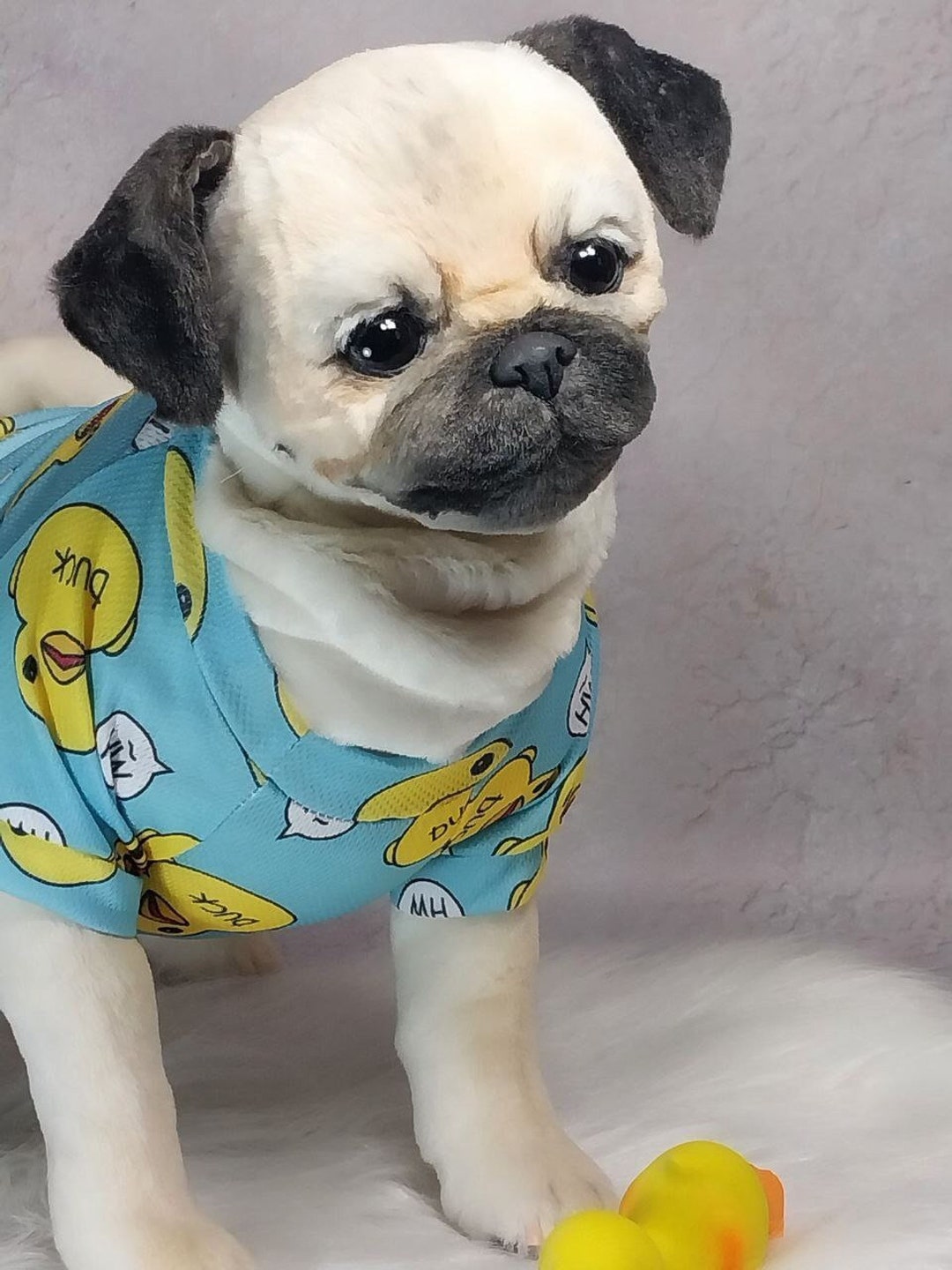 Realistic Pug Dog, Artificial Stuffed Animal, Cute Baby Puppy Pug Toy ...