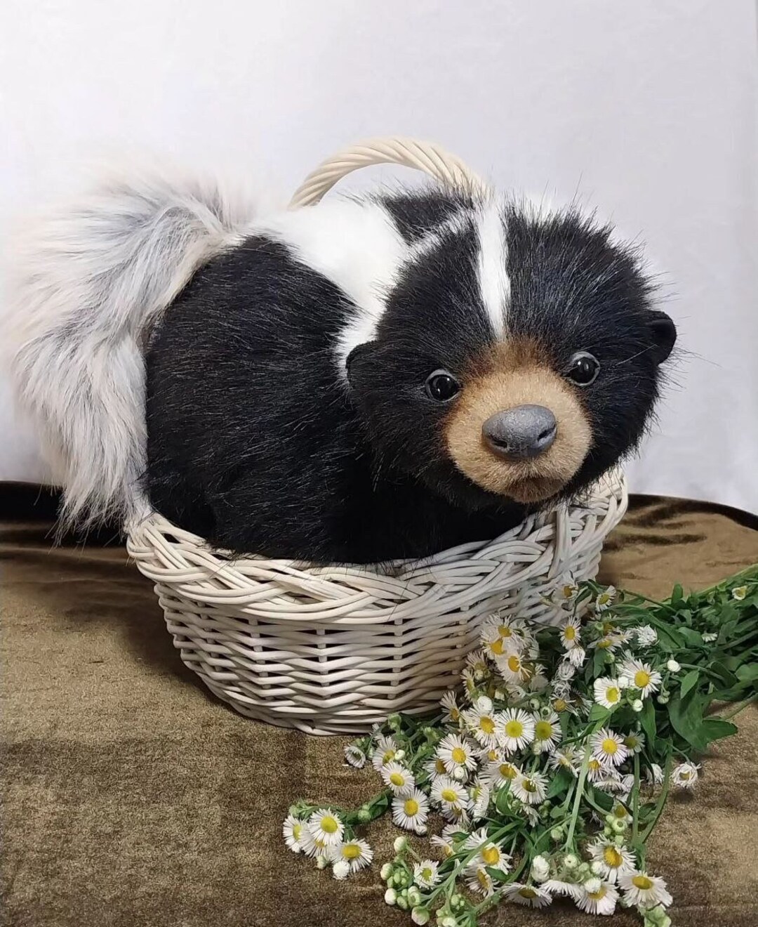Skunk Cub Realistic Toy OOAK Artificial Stuffed Animal Cute Exotic Wild ...