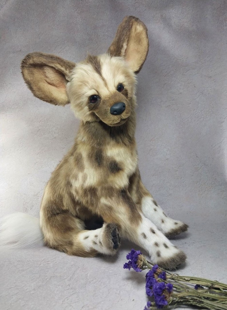 OOAK Realistic Hyena Cub Artificial Stuffed Animal Cute Baby Puppy Toy ...