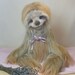 Realistic Cute Baby Sloth Toy Artificial Stuffed Animal Soft Sculpture ...