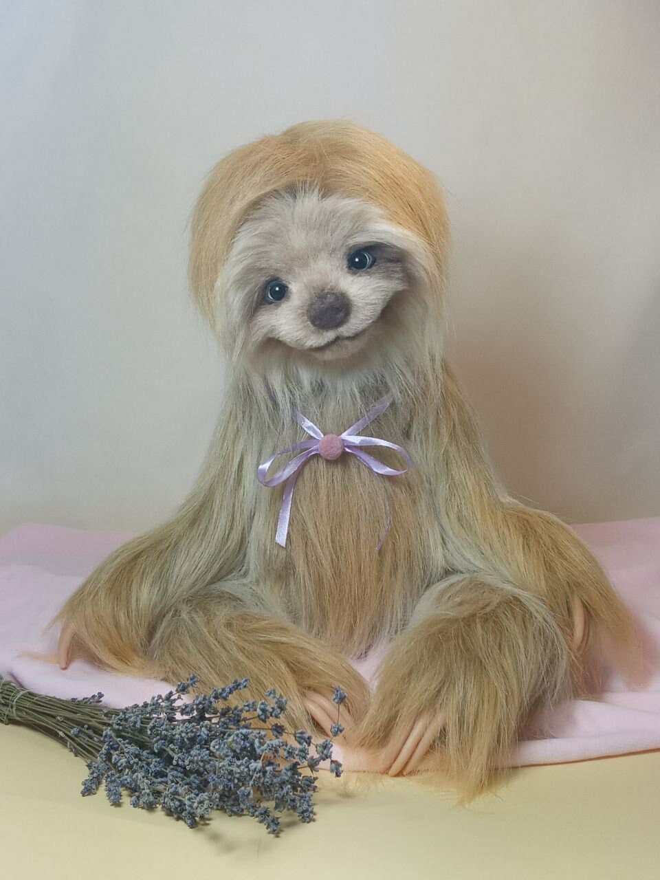 Realistic Cute Baby Sloth Toy Artificial Stuffed Animal Soft Sculpture ...